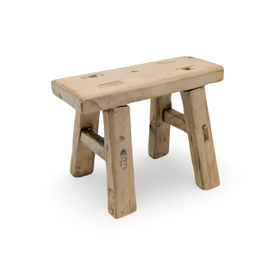 Natural Elm Mini Stool – House of Sutton
